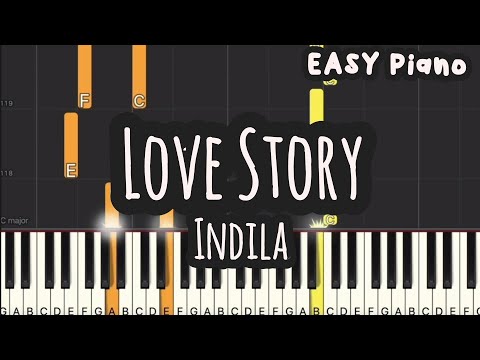 Indila - Love Story (Easy Piano, Piano Tutorial) Sheet