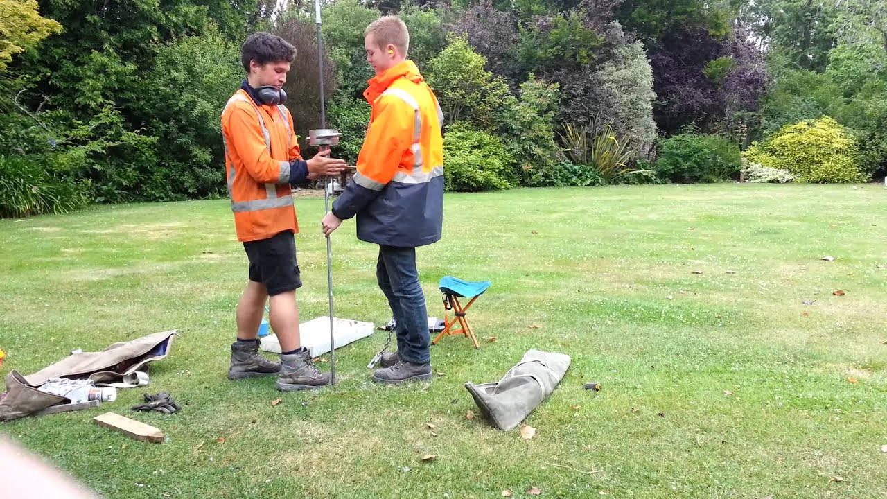 Ground testing with a penetrometer(1) - YouTube