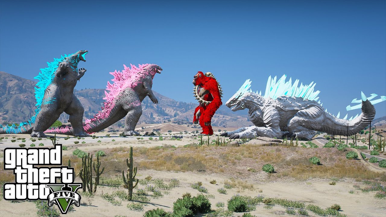 Team Godzilla vs ScarKing x Titanus Shimo - Rematch Battle ( GTA V Mods ...