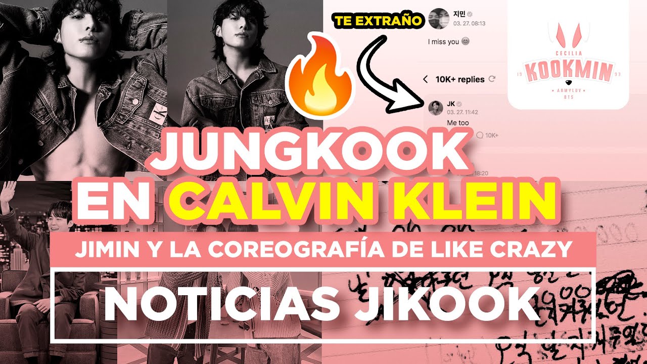 JIKOOK - JUNGKOOK EN CALVIN KLEIN + JIMIN EN JIMMY FALLON + NOTICIAS ...