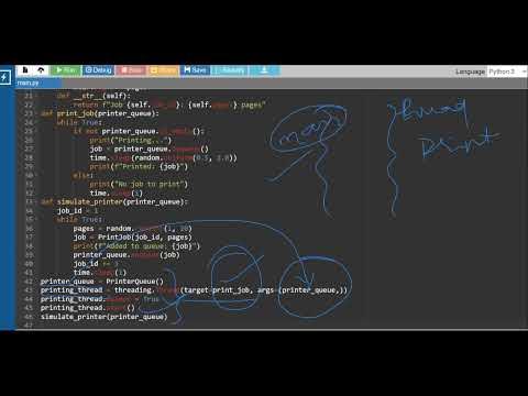 Develop a python program to simulate a simple printer queue system ...