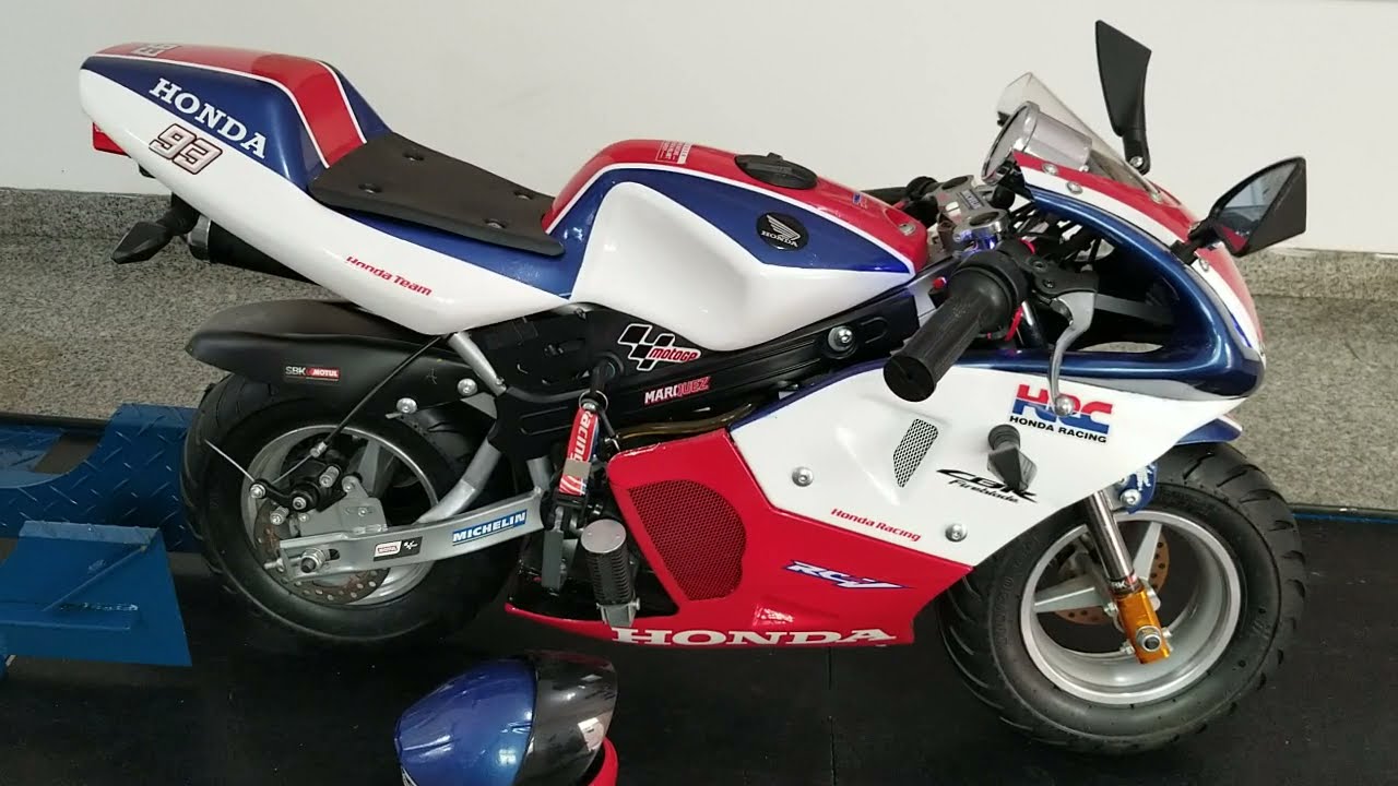 Incrível Mini moto ninja 49cc customizada com circuito elétrico. - YouTube