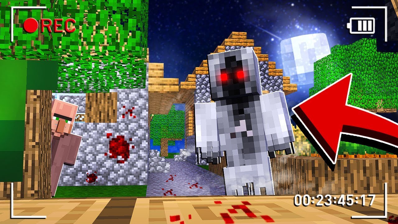 We found a HAUNTED Minecraft Village at Night and this happened ...