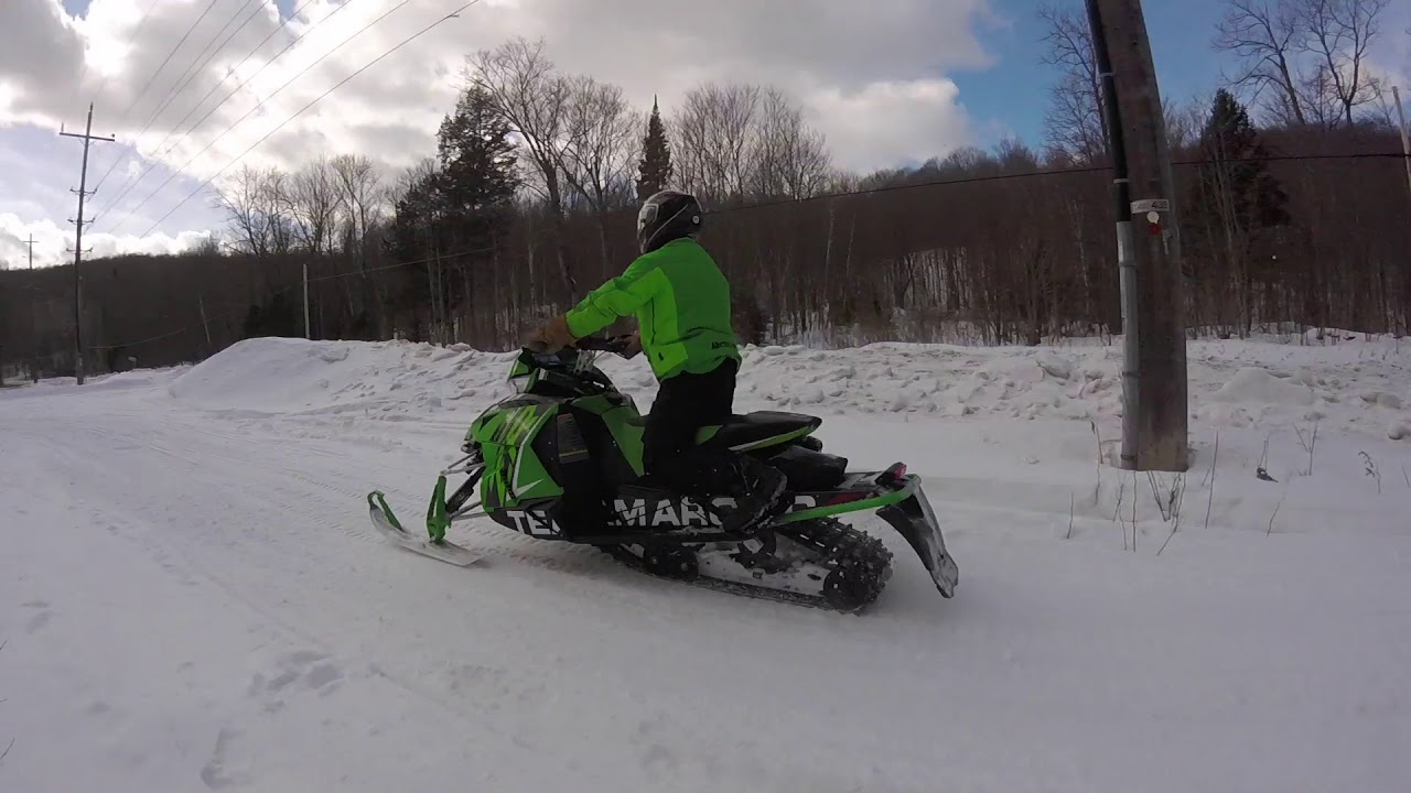 Snowmobiling Bancroft - Haliburton ofsc Trail - YouTube