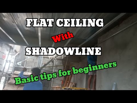 SIMPLE TUTORIAL FOR FLAT CEILING W/SHADOW LINE USING METALFRAMING# ...