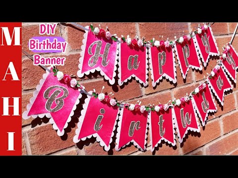 Birthday Banner | Birthday Decoration Ideas At Home | DIY Birthday Party Ideas | DIY Birthday Banner
