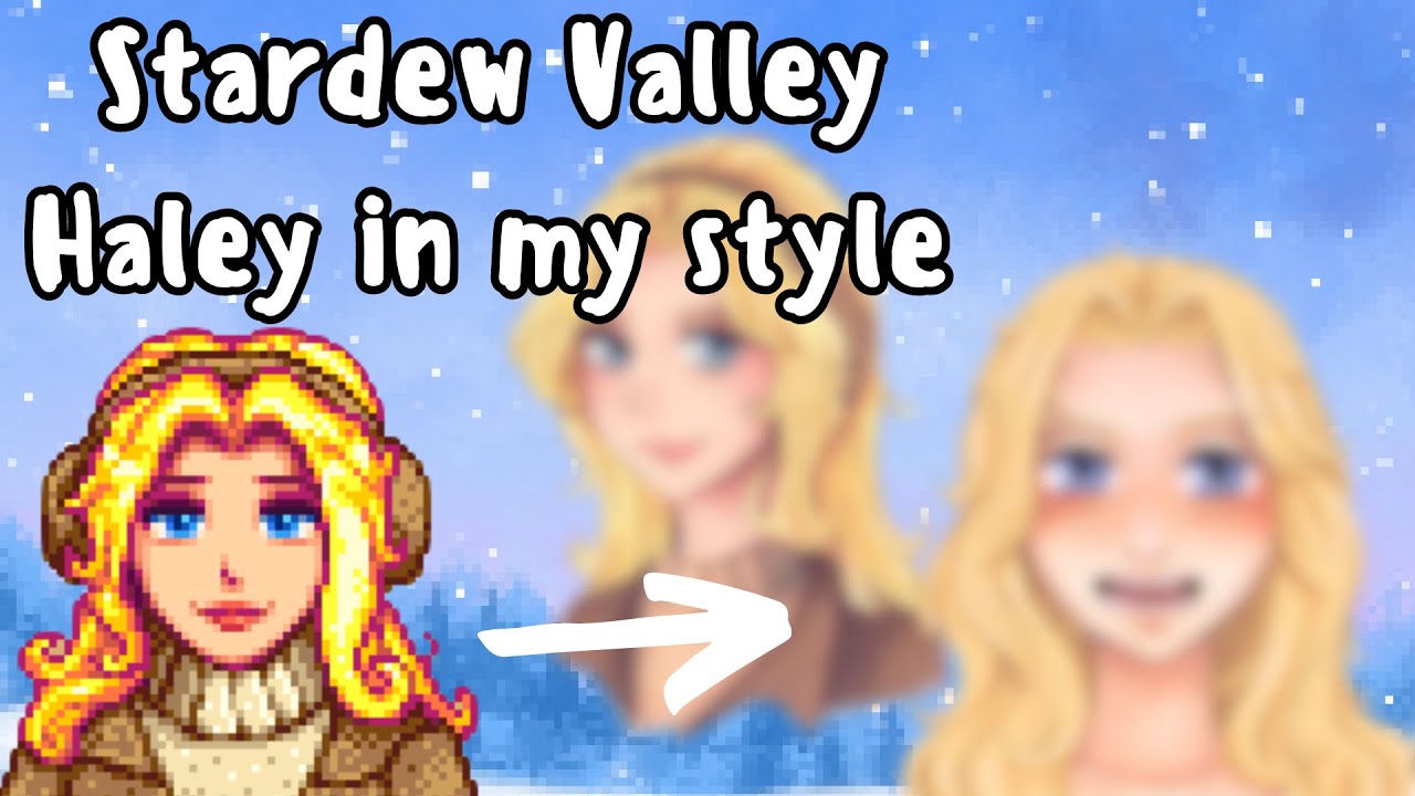 Haley in my style 💛 Stardew Valley 1.6 update: New outfit ️ Speed paint ...