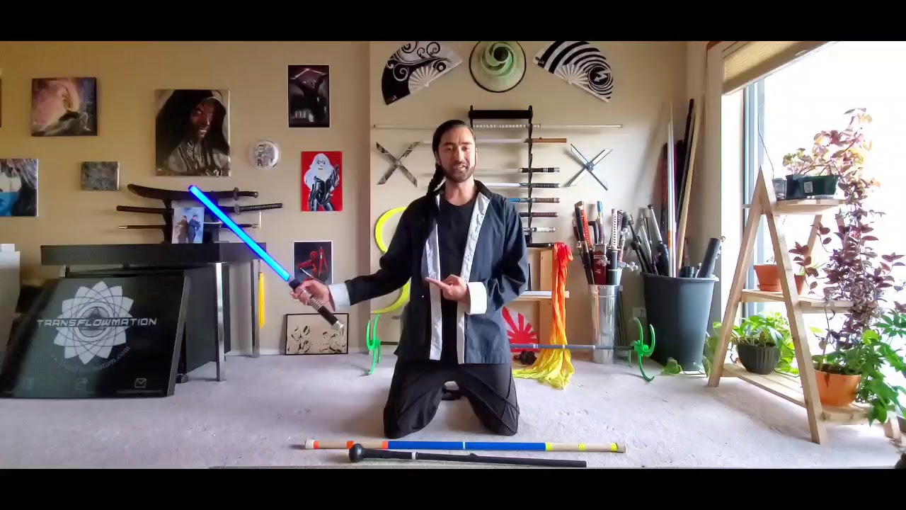 How to make a practice staff/saber for under $20 - YouTube