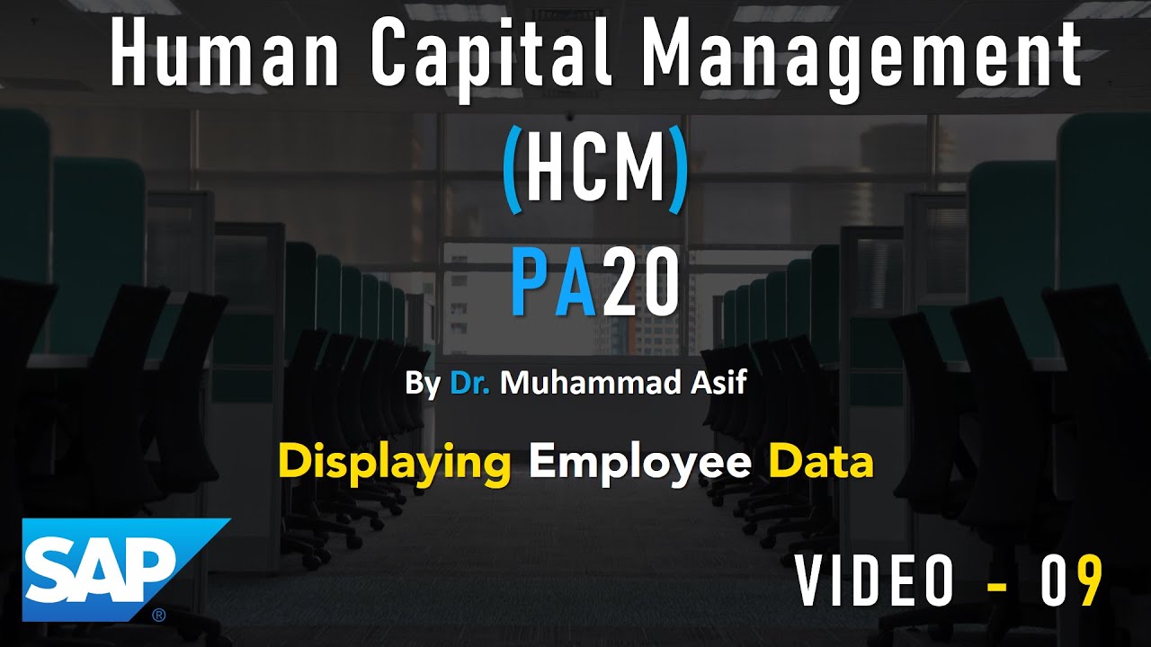 SAP HCM PA20 | Displaying Employee Data | Video - 09 | #sap - YouTube