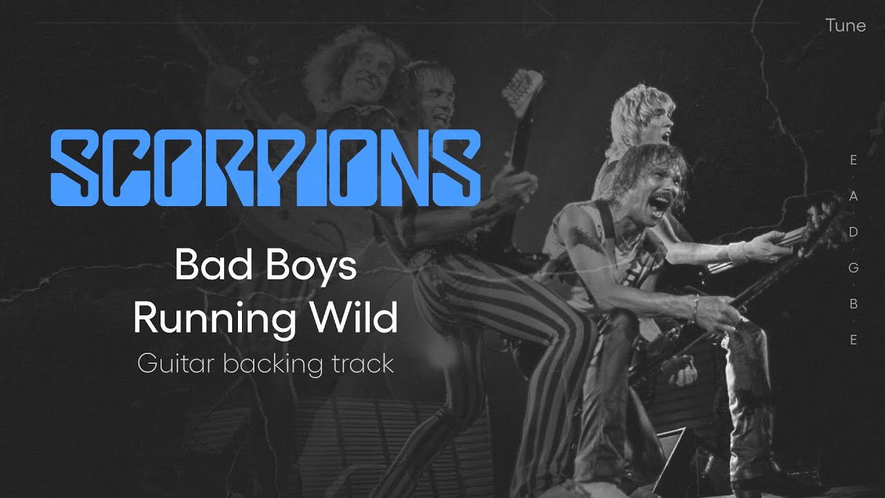 Scorpions - Bad Boys Running Wild (guitar backing track) - YouTube
