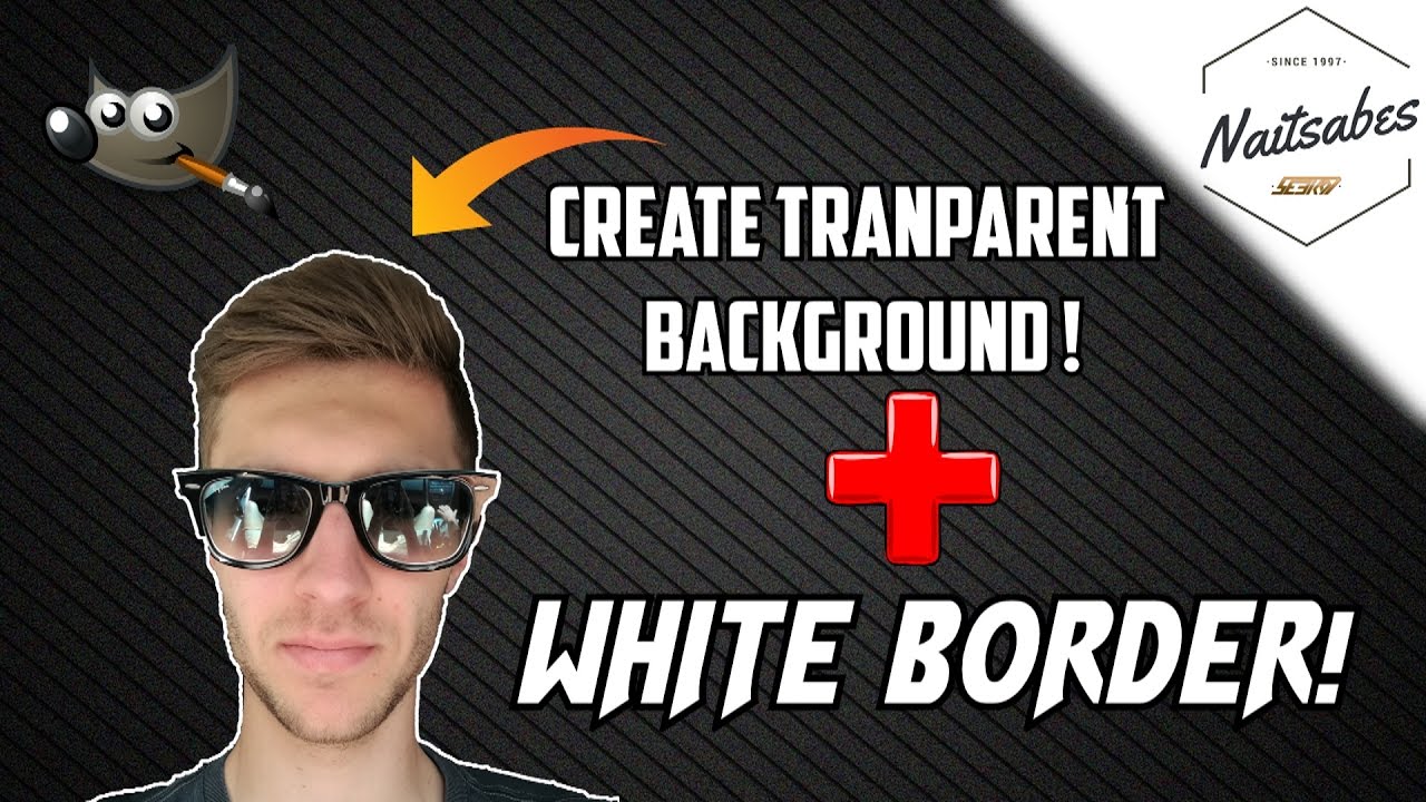 HOW TO: CREATE TRANSPARENT BACKGROUND AND WHITE OUTLINE ! - GIMP - YouTube