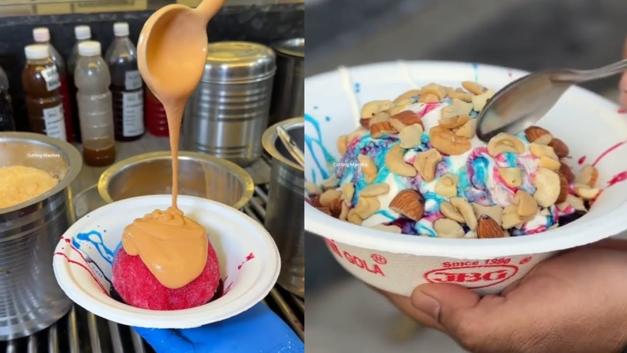 ICE Gola Cream Making indians Street Food - YouTube