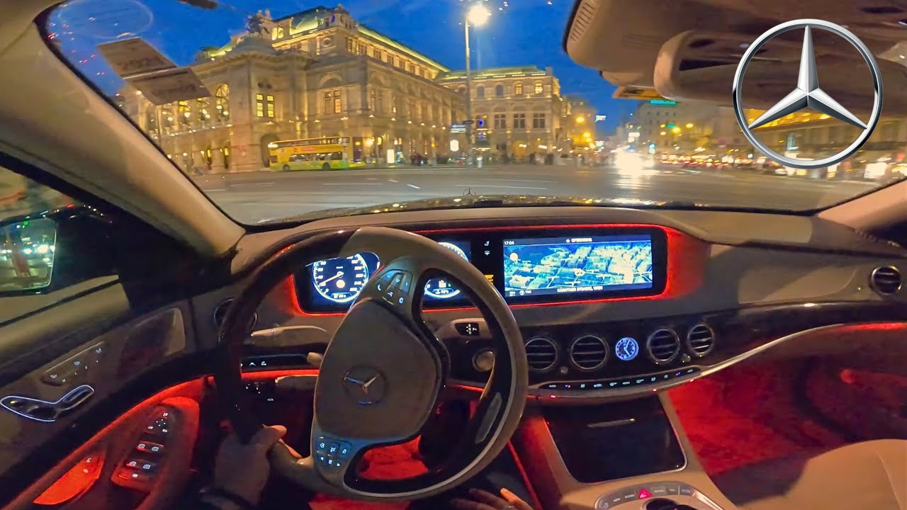 2016 Mercedes Benz S350 W222 - Night City Drive (4K) POV! - YouTube