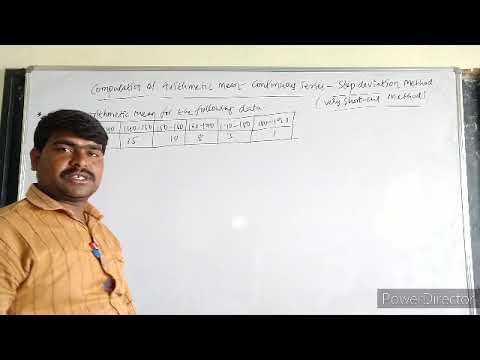 Computation of arithmetic mean continuous series step deviation method ...
