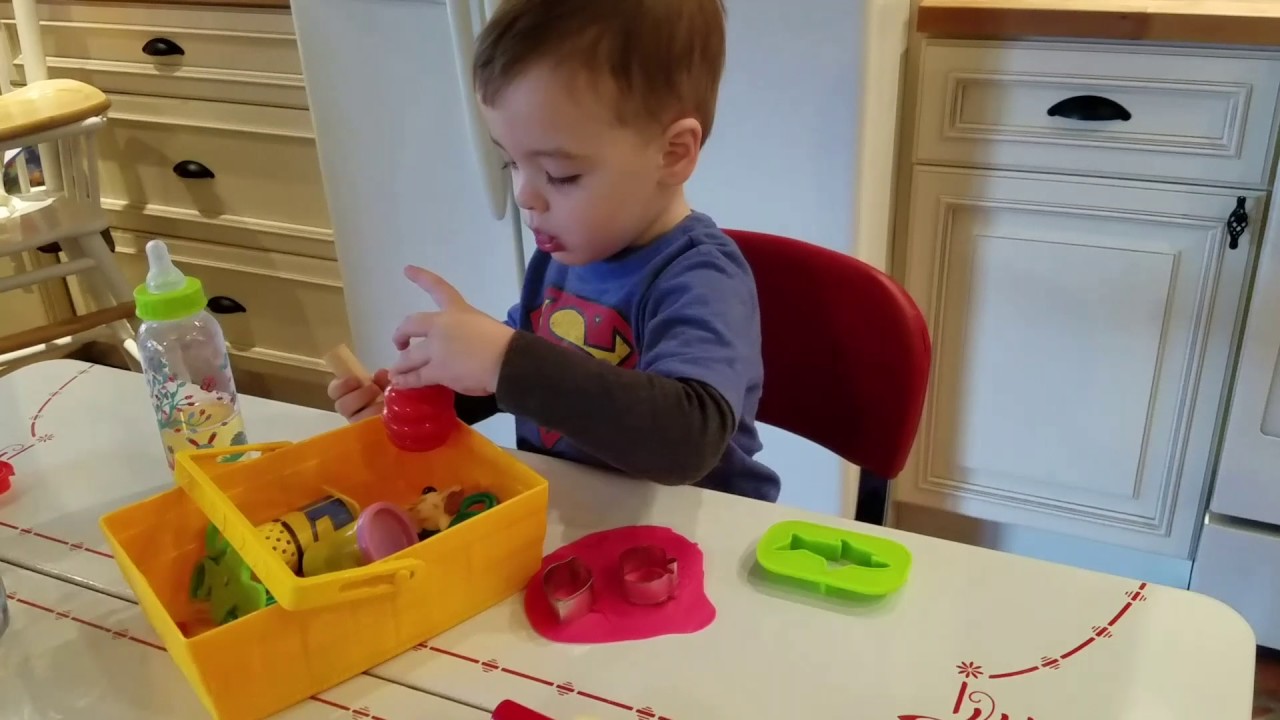 Ben with playdough - YouTube