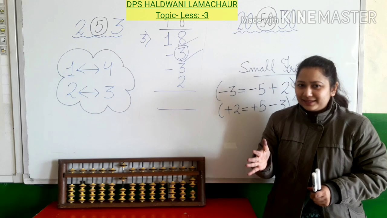Class2nd#Abacus Classes#Small Friends Method(Less:-3) - YouTube