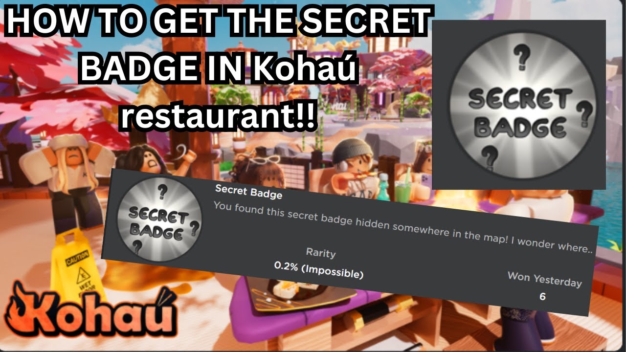 How to get the "secret badge" in Kohaú restaurant (Roblox) (October ...