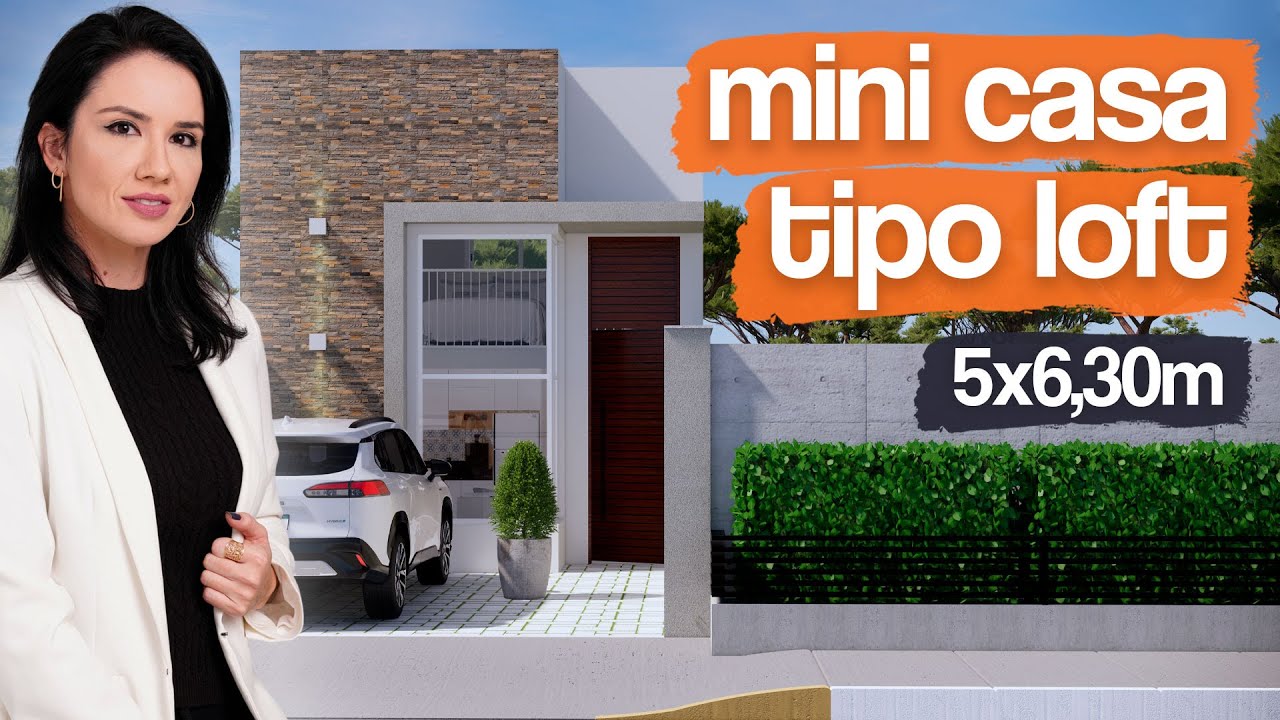MINI CASA TIPO LOFT - 5X6,3m COM MEZANINO / LOFT TERRENO 5X15M ...