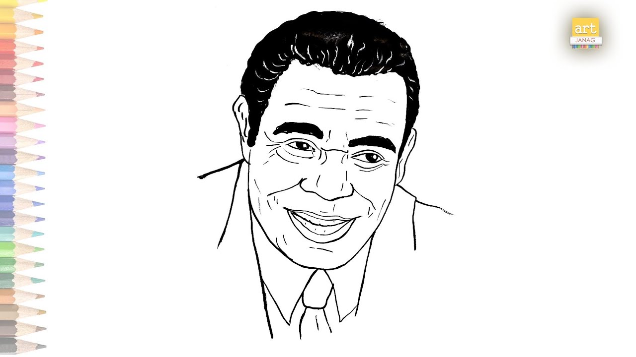 James Earl Jones drawing easy | How to draw James Earl Jones step by ...