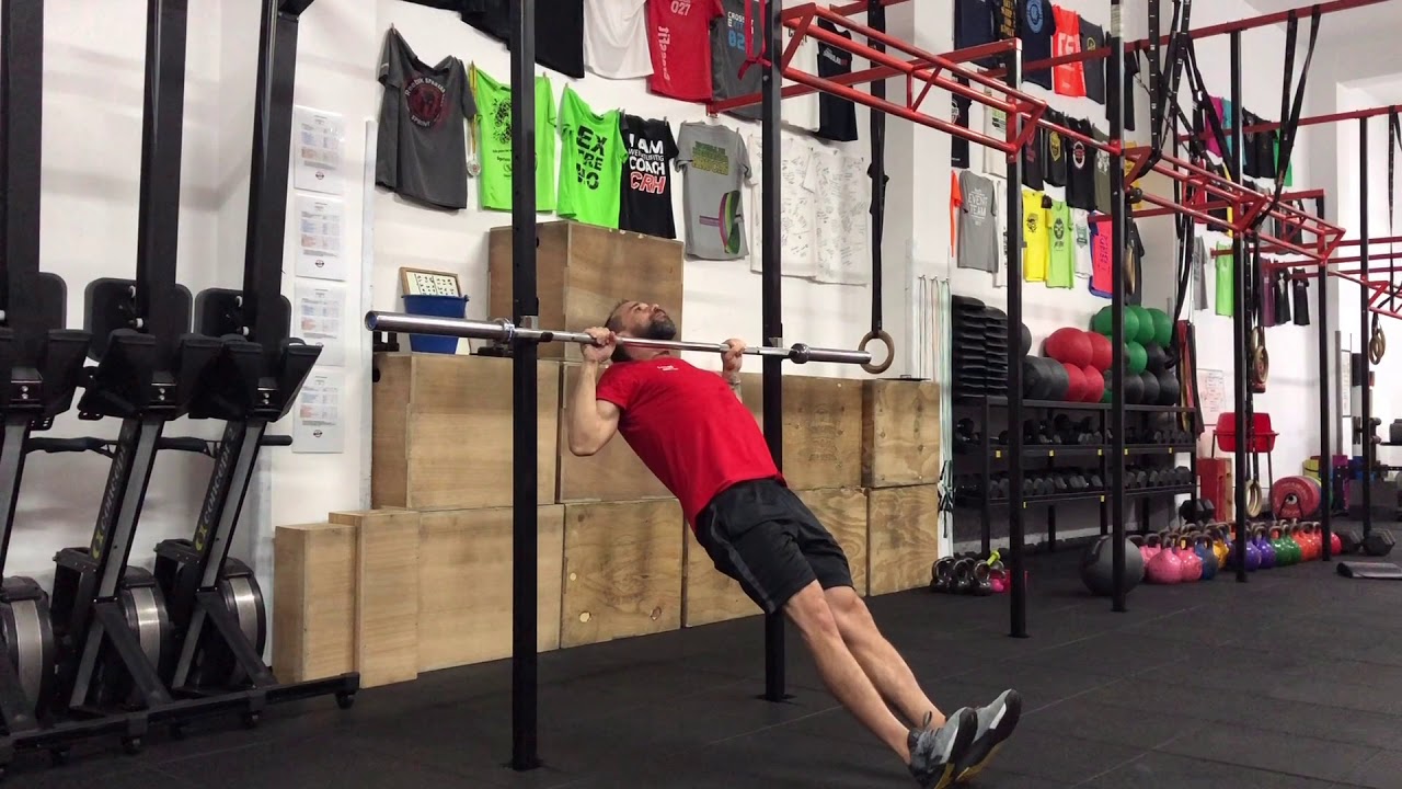Adapted negative pull up - YouTube