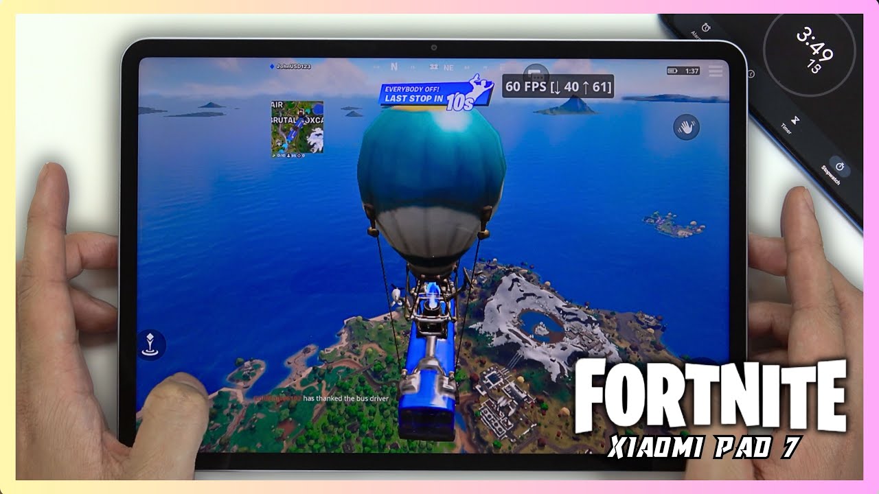 Xiaomi Pad 7 Fortnite Mobile Gaming test | Snapdragon 7+ Gen 3 - YouTube