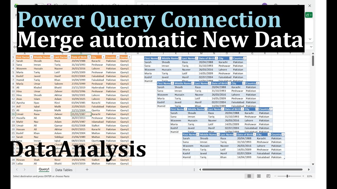 Power Query Merge & Auto Update — Combine Multiple Tables Automatically ...