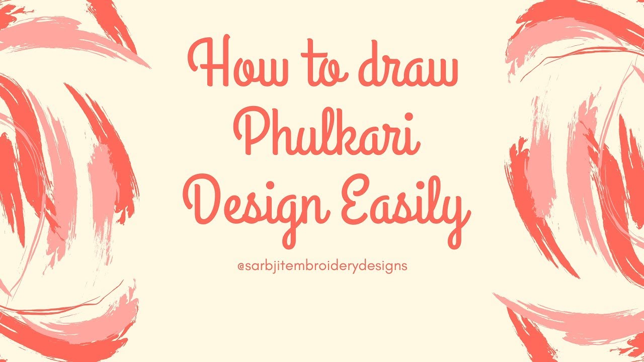 How To Draw A simple Design of Phulkari easily | Phulkari stitch ...