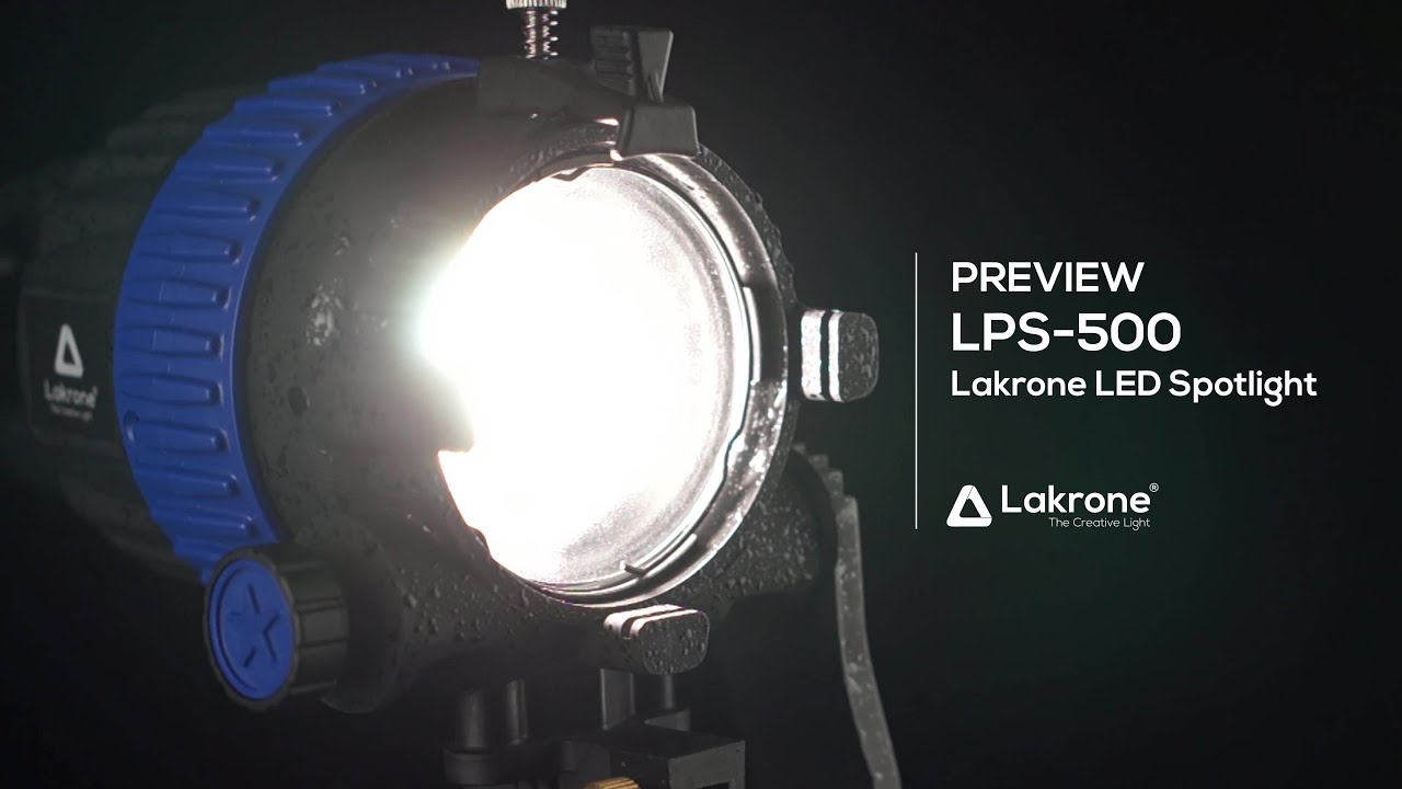 LED and Focusing Spotlight LPS-500 - YouTube