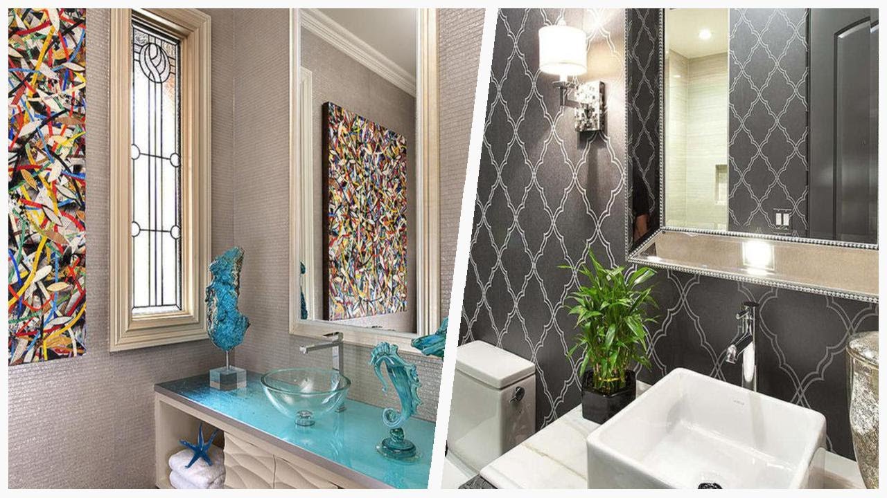75 Mid-sized And Large Powder Room Design Ideas You'll Love ☆ - YouTube