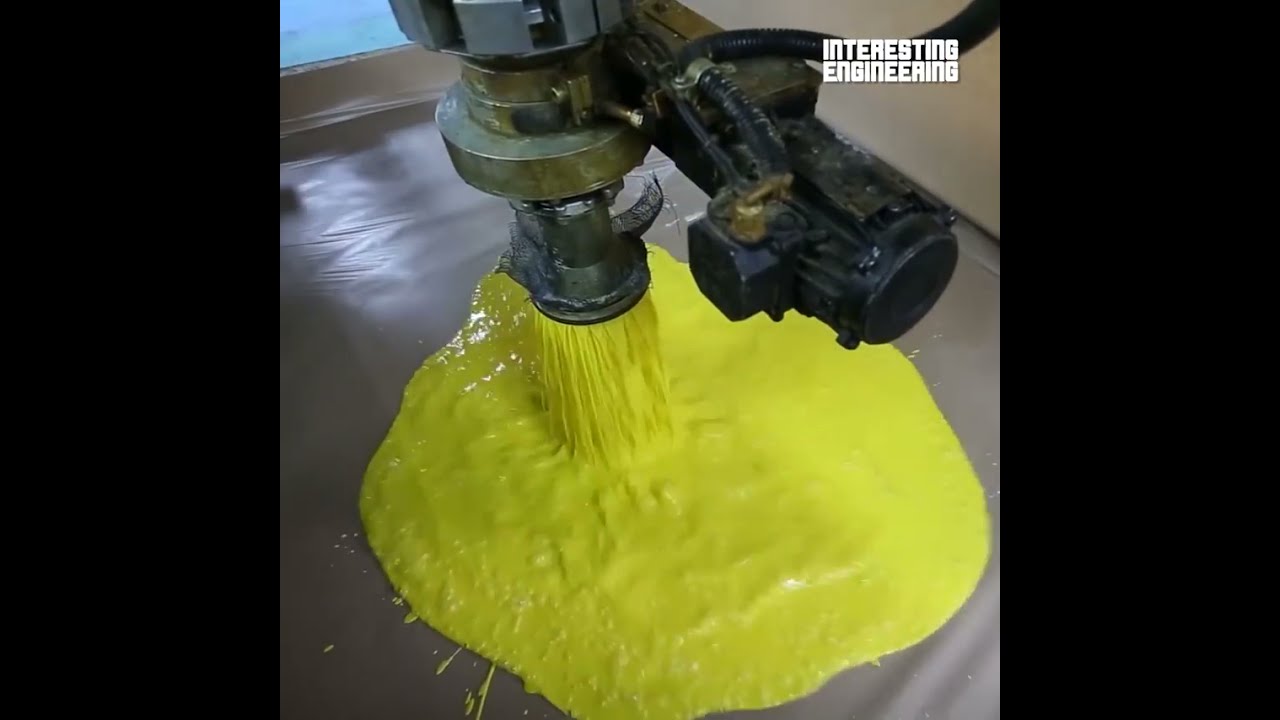 Slabstock foam production - YouTube