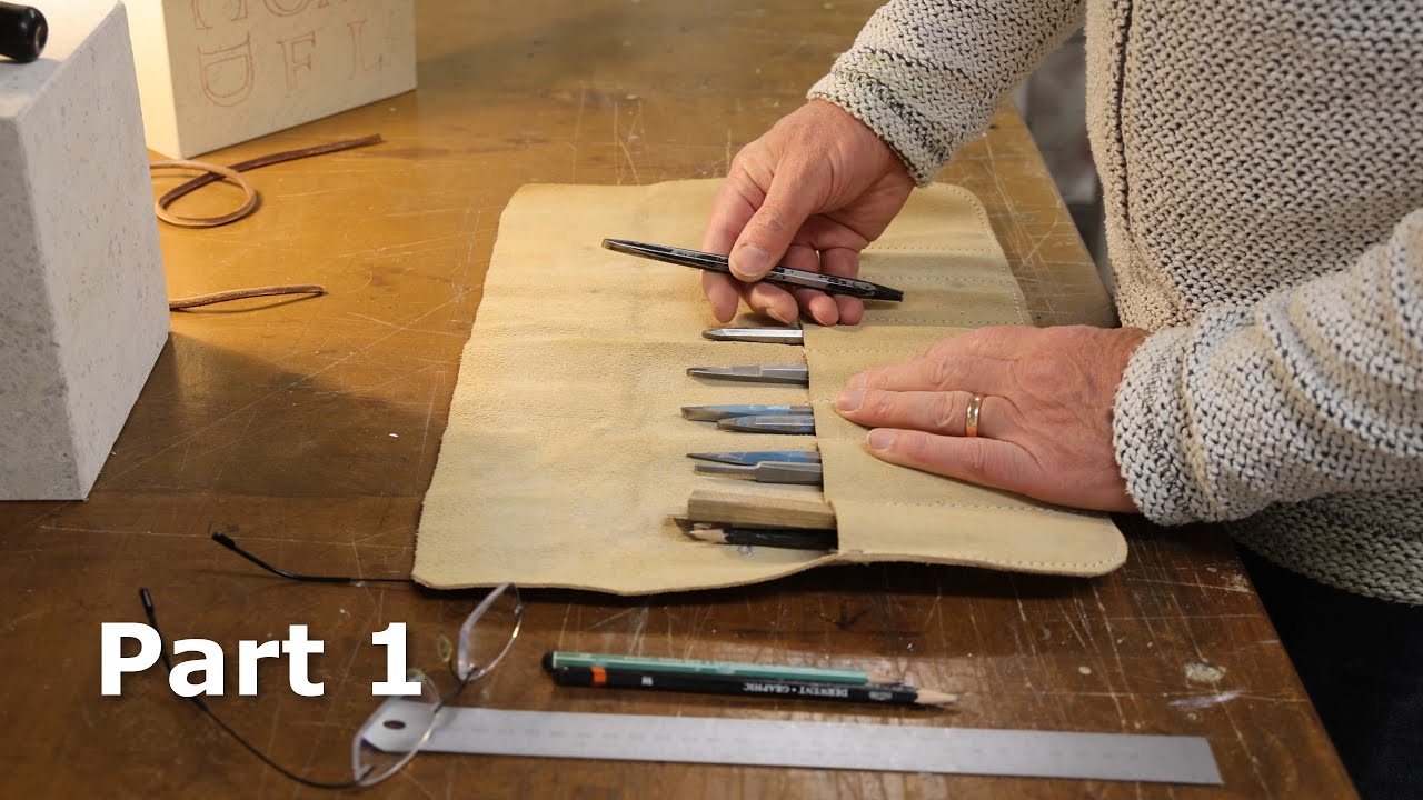 Hand carving lettering on stone. Part 1 - YouTube
