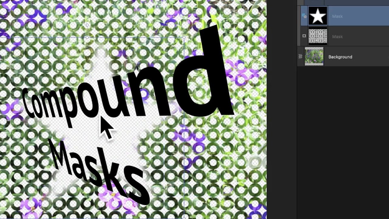 Affinity Photo v2 | COMPOUND MASKS With Patterns & Text | How To - YouTube