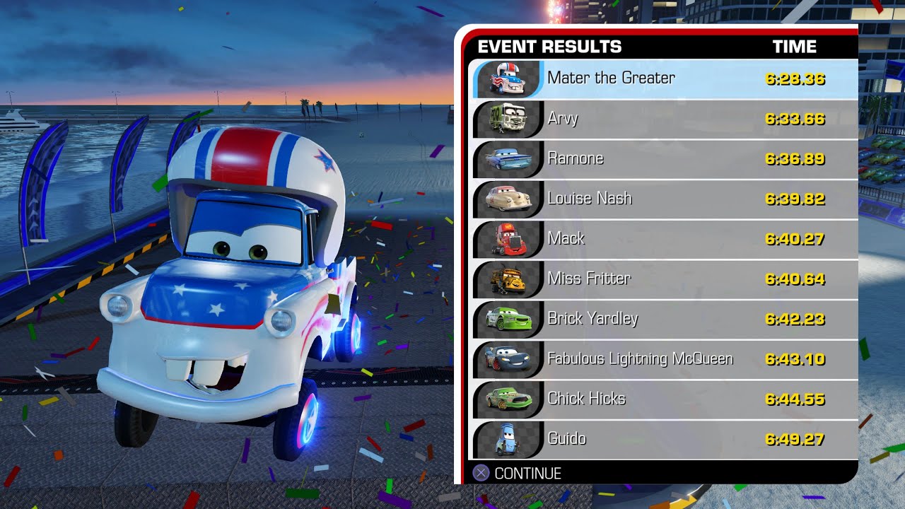 Cars 3 Driven to win race (Mater the Greater) - YouTube