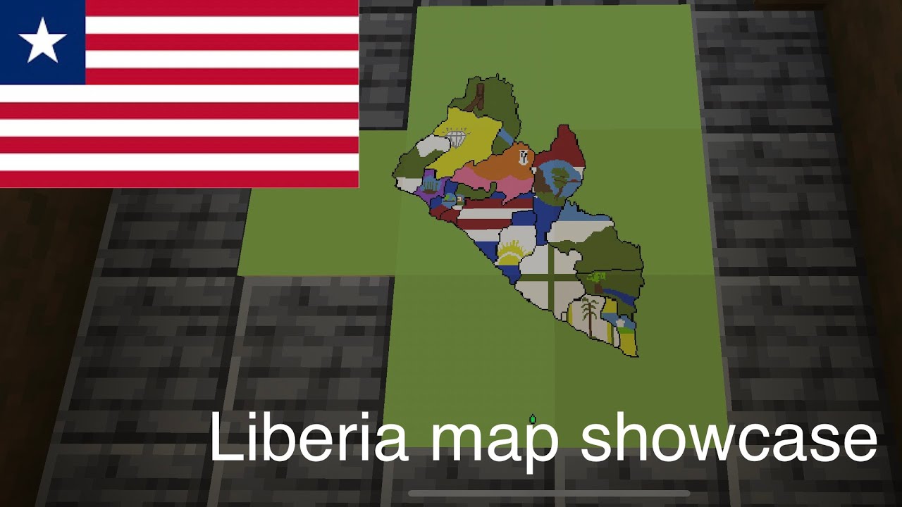 Liberia county flag map Minecraft showcase - YouTube