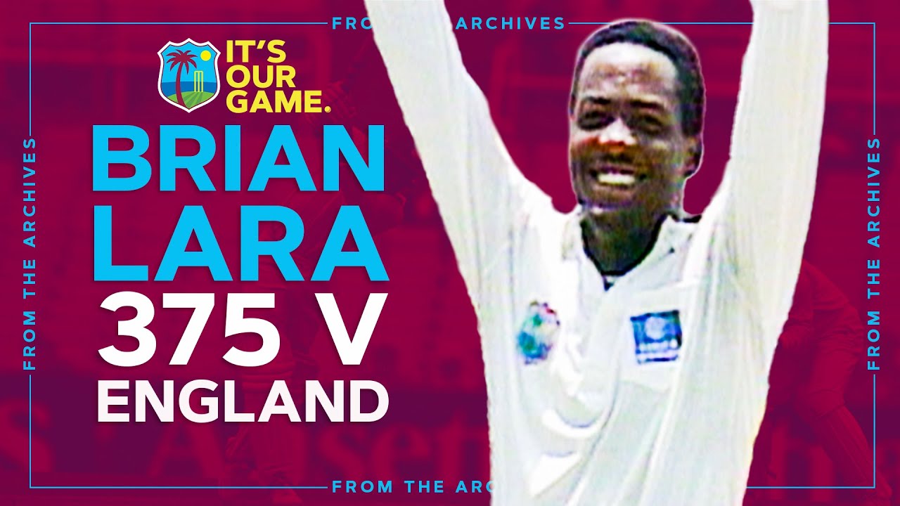 Brian Lara 375 v England! | First World Record | Windies - YouTube