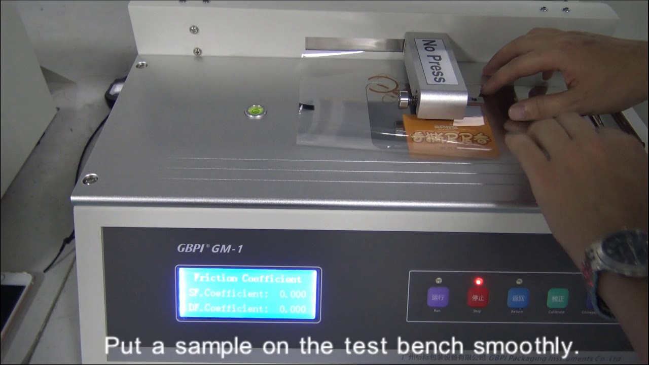Calibration and testing video of GM-1 COF tester - YouTube