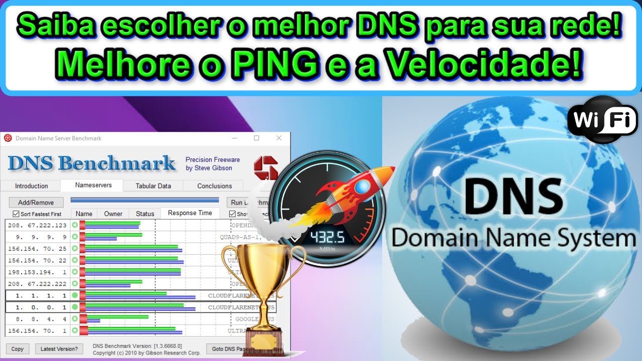 Melhore sua internet, saiba qual melhor DNS para sua região, Como escolher o melhor DNS - YouTube