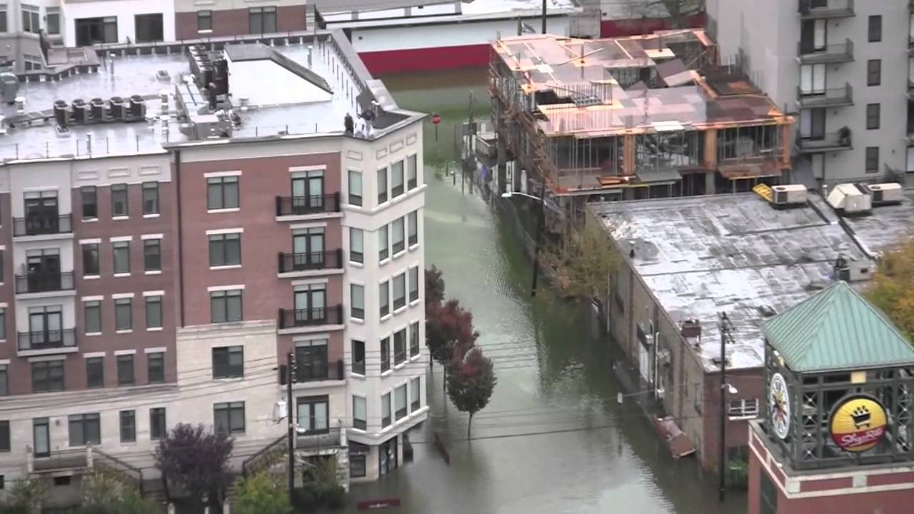 Hurricane Superstorm Sandy Hits Hoboken - YouTube