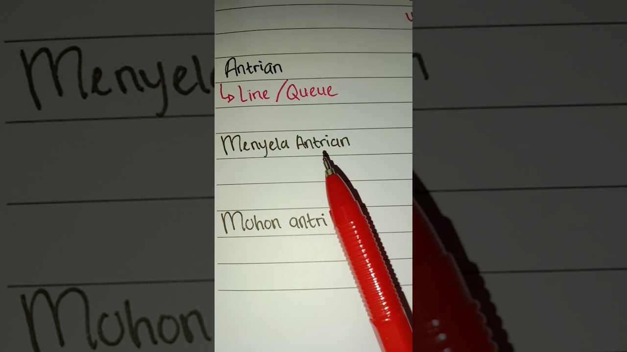 Ada yang tau bahasa inggris mohon antri? #aaronsenglish #english # ...