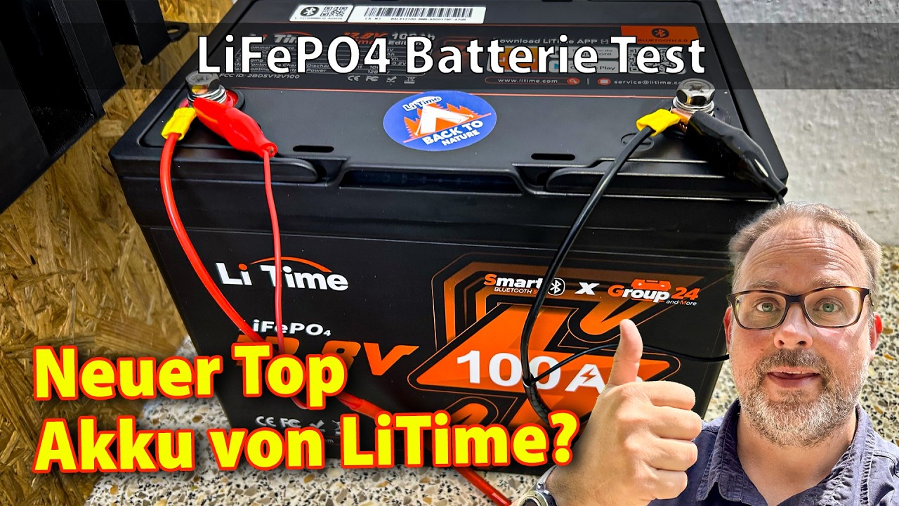 Li Time 12V 100Ah Group24 Bluetooth Lithium Batterie - YouTube