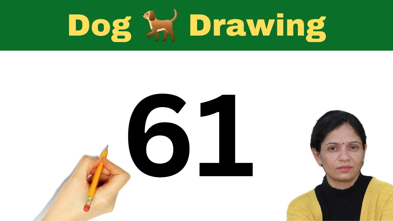 How To Draw a Dog: Step-by-Step Tutorial (Number 61) | Madhavi's ...