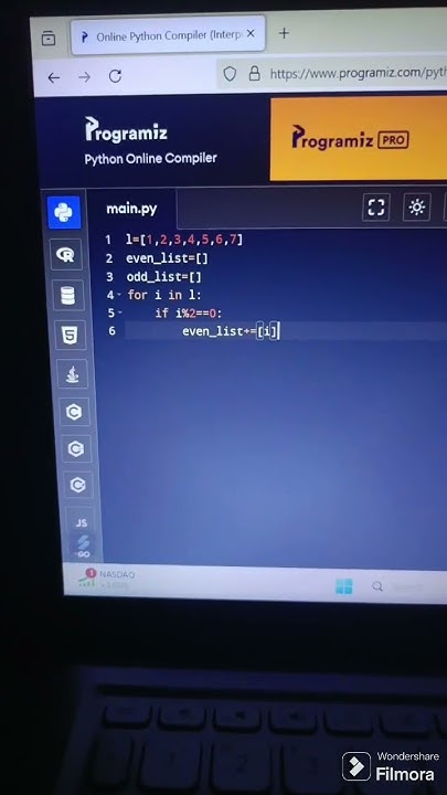 In a given list print even list and odd list @Python123-o6d - YouTube