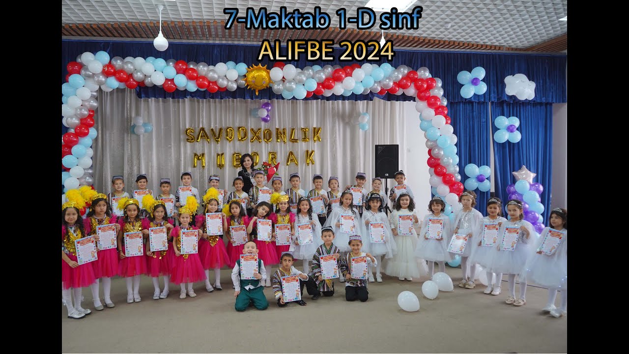 7-Maktab 1-D sinf ALIFBE 2024 - YouTube