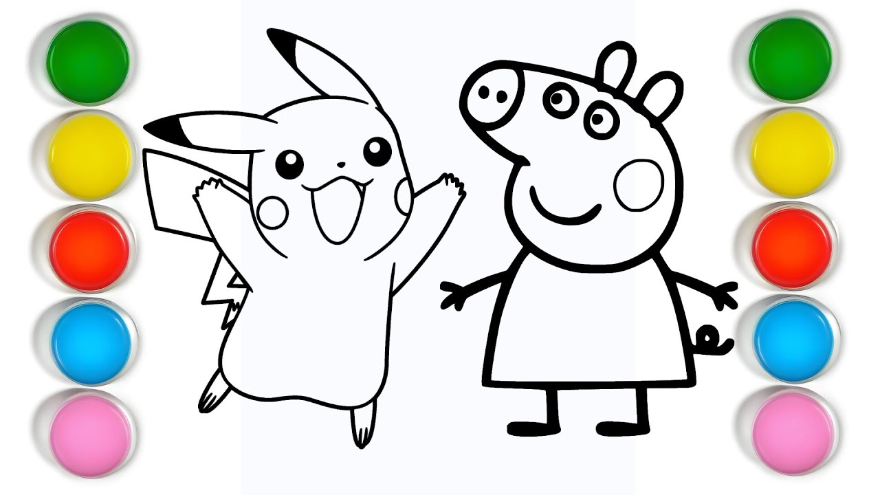 How to Draw Peppa Pig how to draw pikachu Step by Step Video Lesson ...