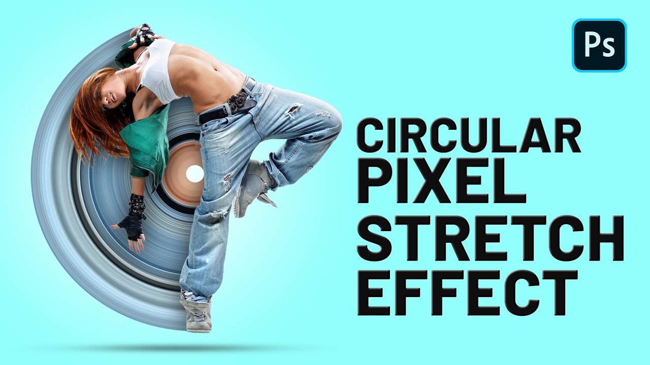 How To Create Circular Pixel Stretch Effect || Photoshop Tutorial #photoshop - YouTube