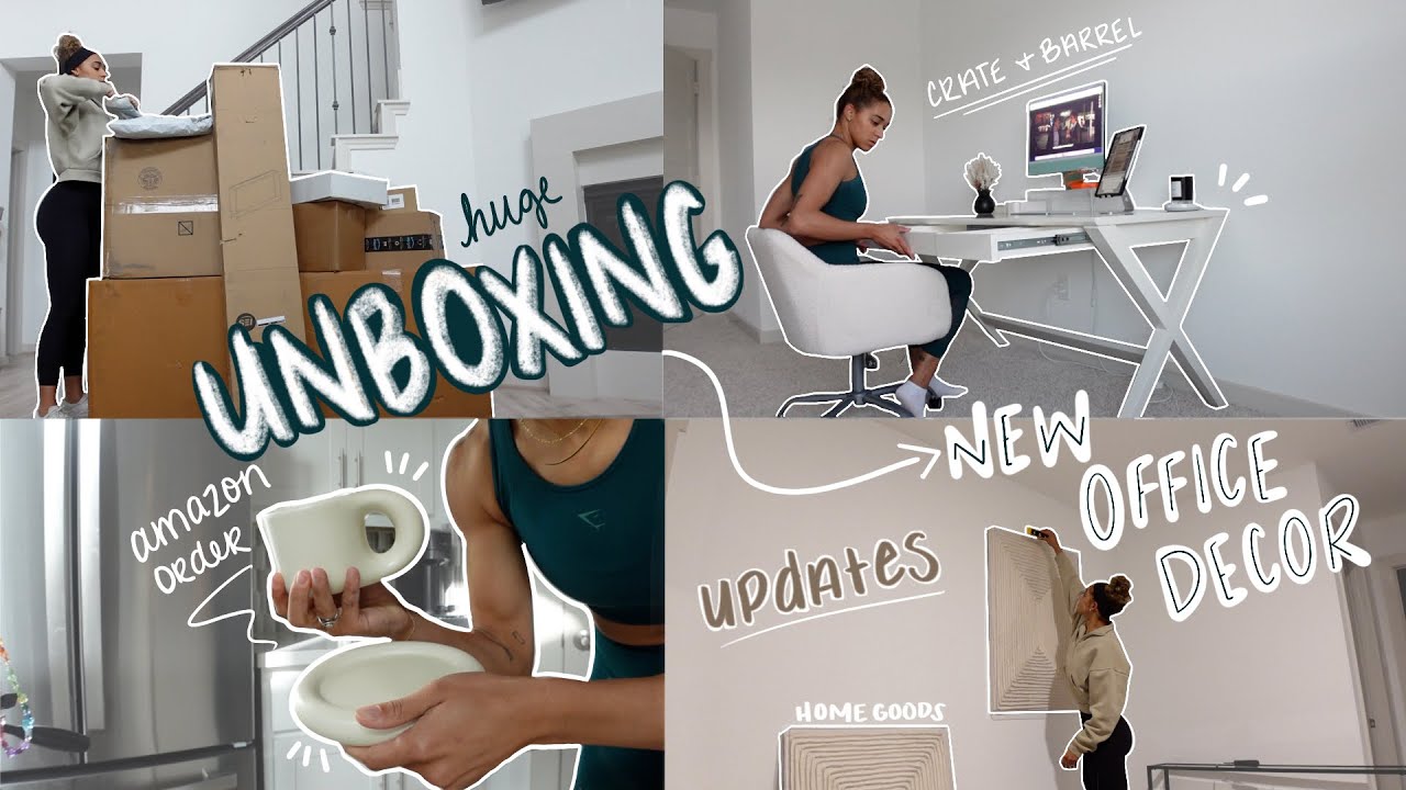 UNBOXING SO MANY PACKAGES | Amazon orders | New Office Decor | Building ...