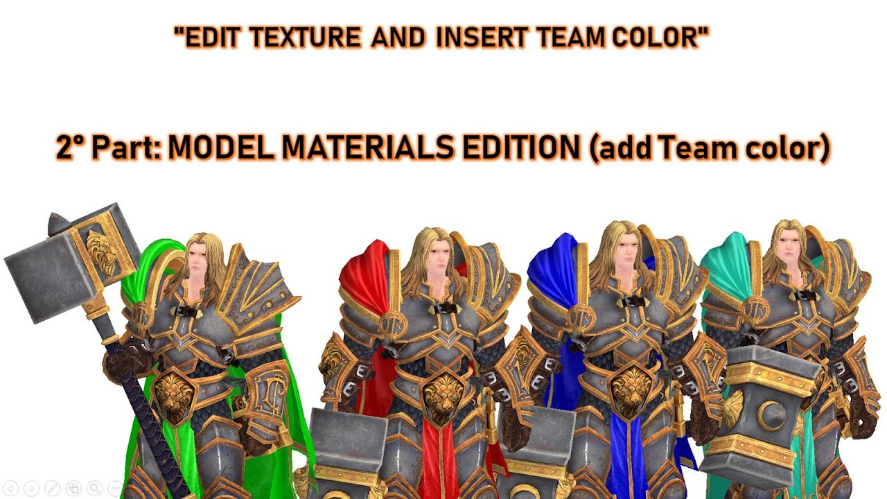 Part 2: EDIT TEXTURE/ INSERT TEAM COLOR in models wc3 - YouTube