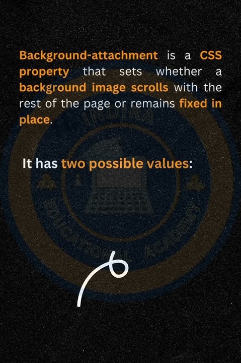 Css Part 6 Csstutorial Background Attachment Css Part6 Property Image Coding Css3