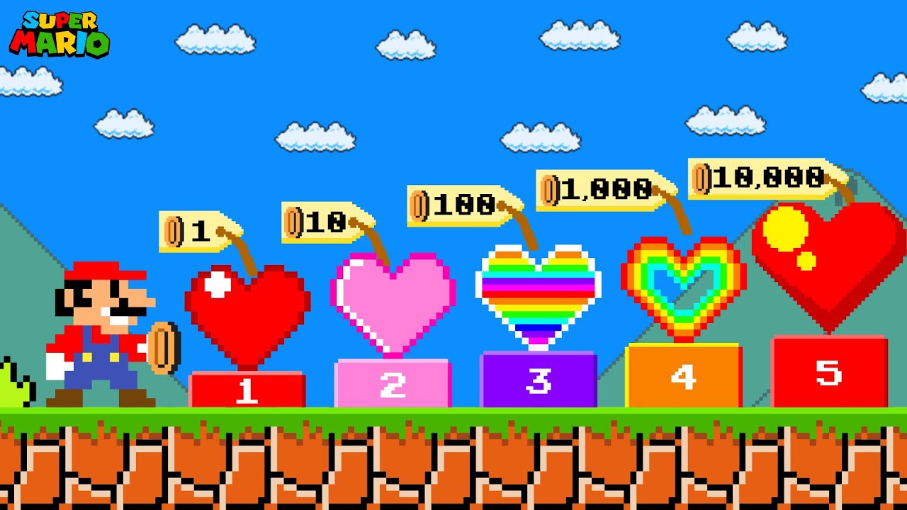 Can Mario Buy all the Hearts in Super Mario Bros.? - YouTube