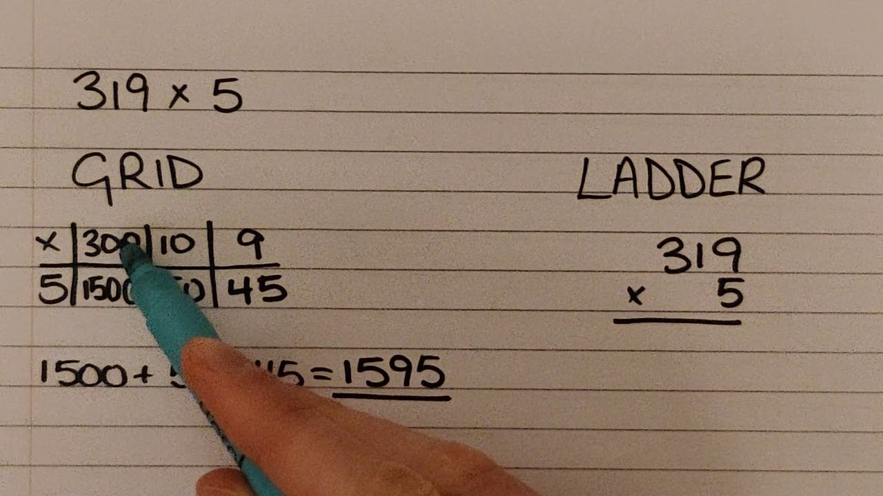 How to multiply with the grid method and the ladder method. - YouTube